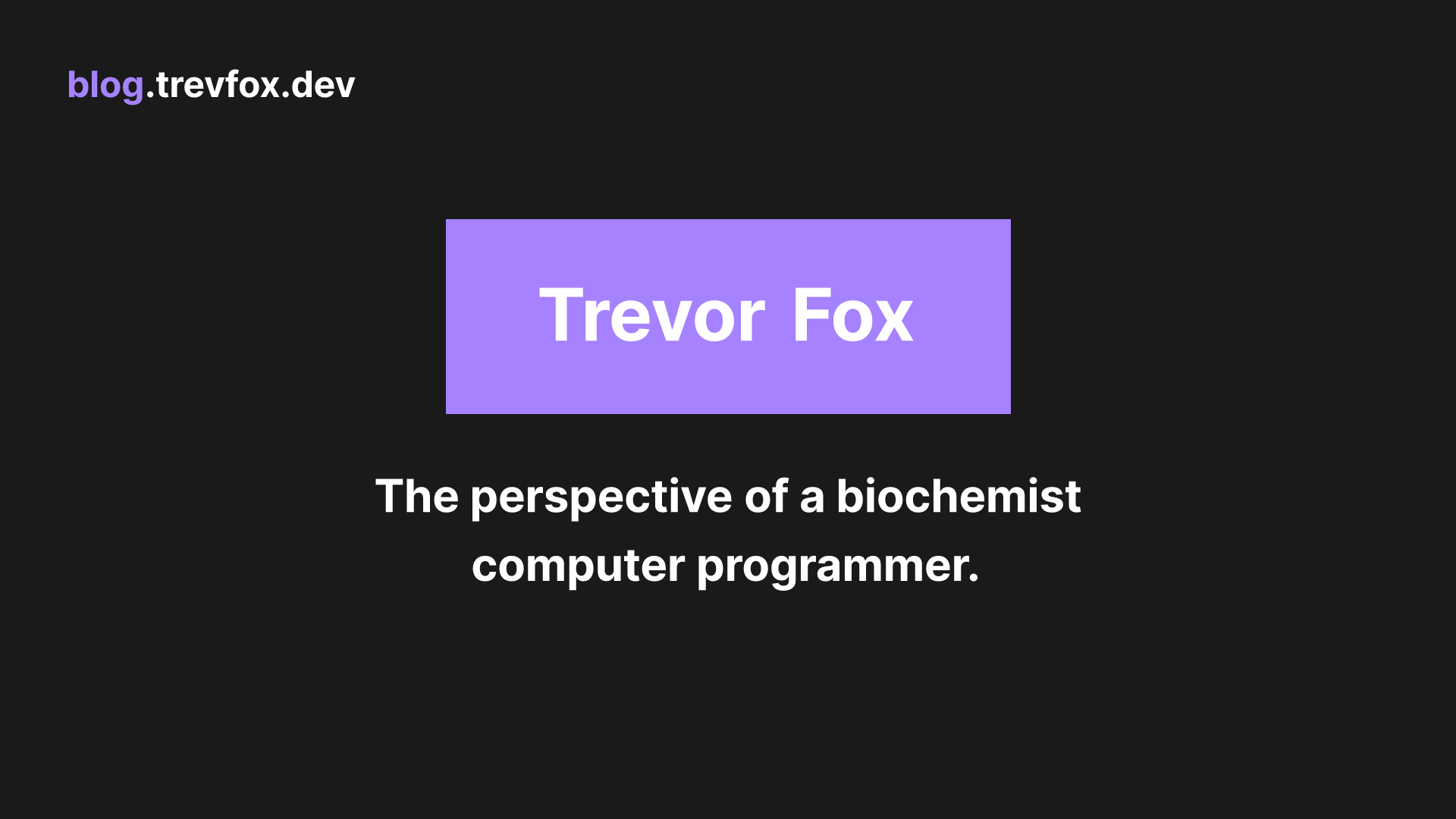 Home Trevfox Dev